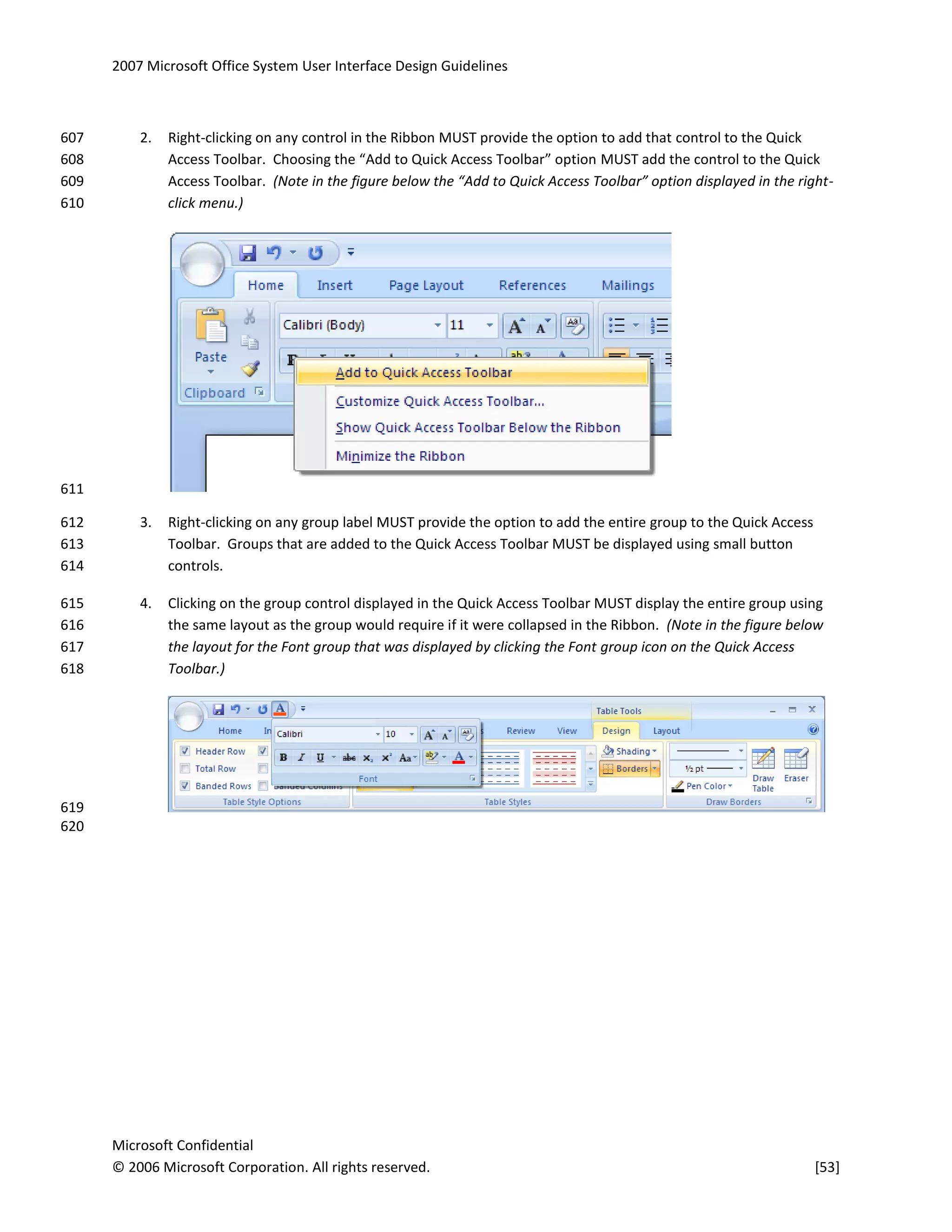 2007 Office UI Design Guidelines License | PDF