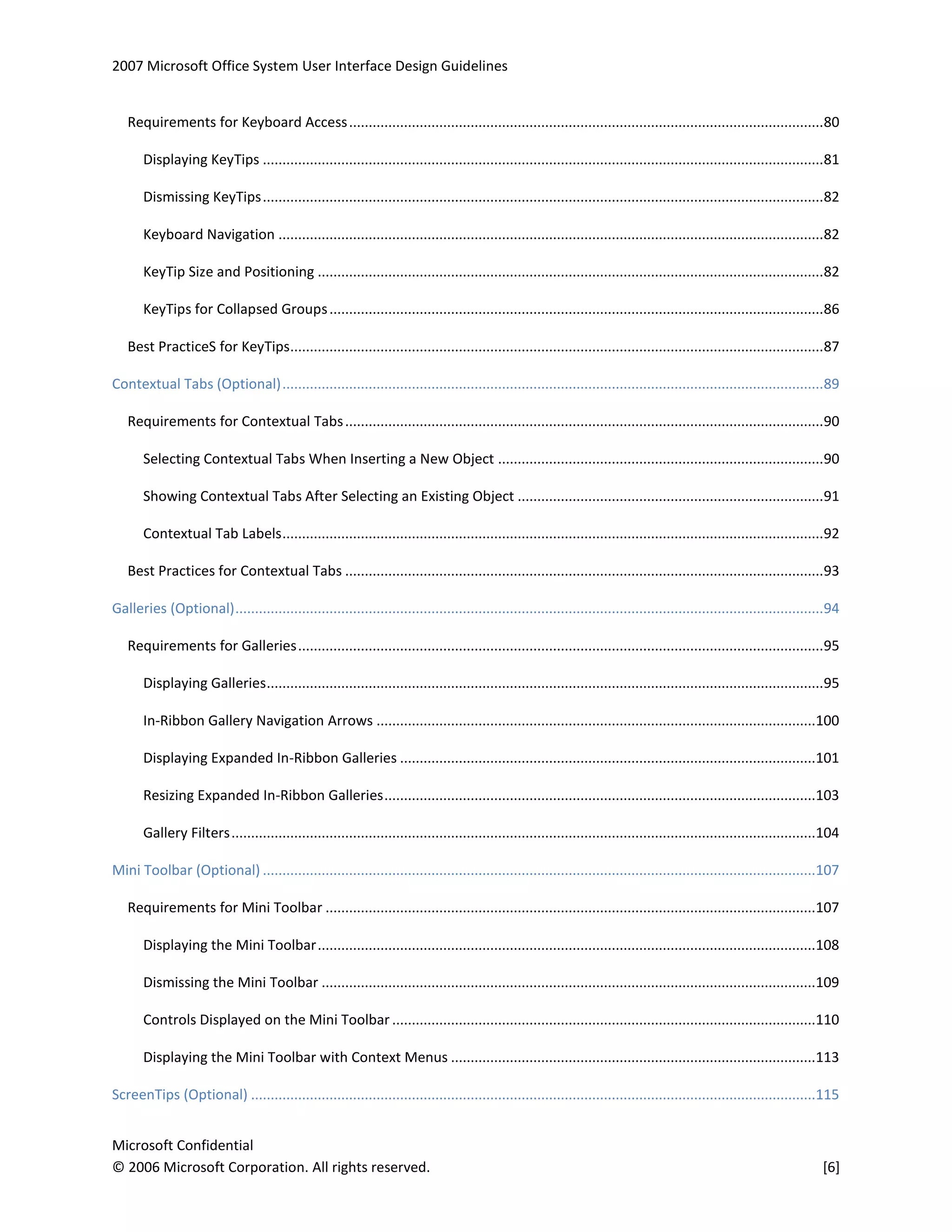 2007 Office UI Design Guidelines License | PDF
