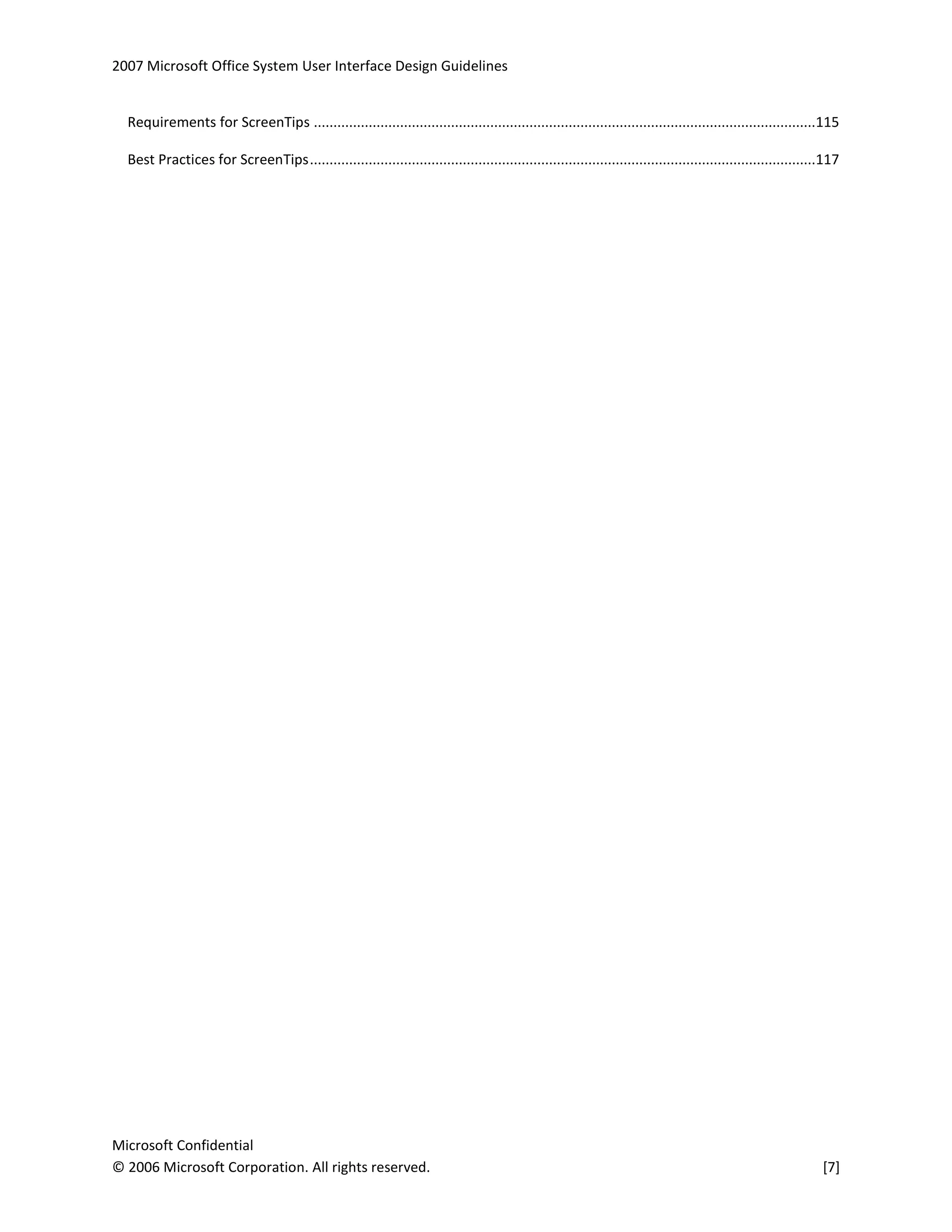 2007 Office UI Design Guidelines License | PDF