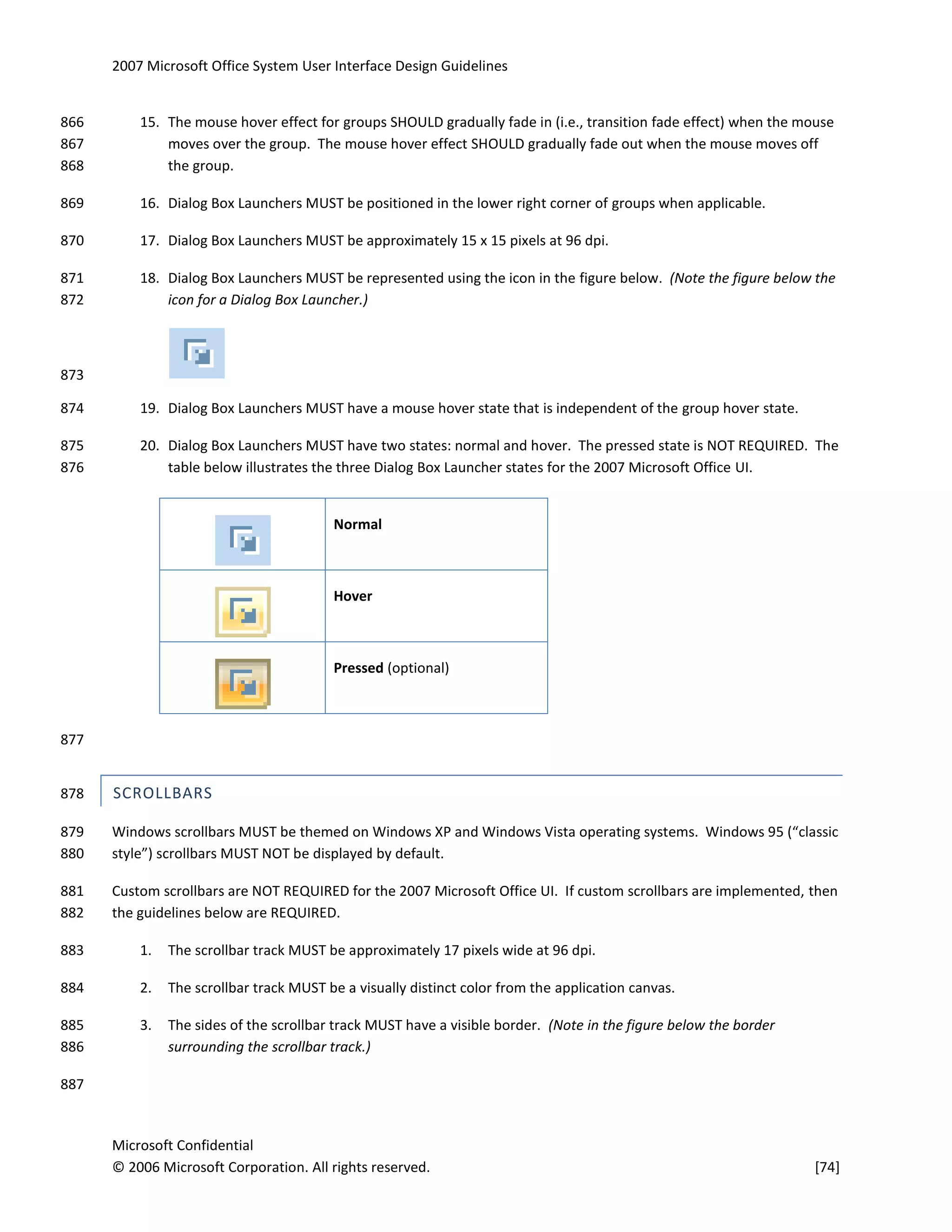 2007 Office UI Design Guidelines License | PDF