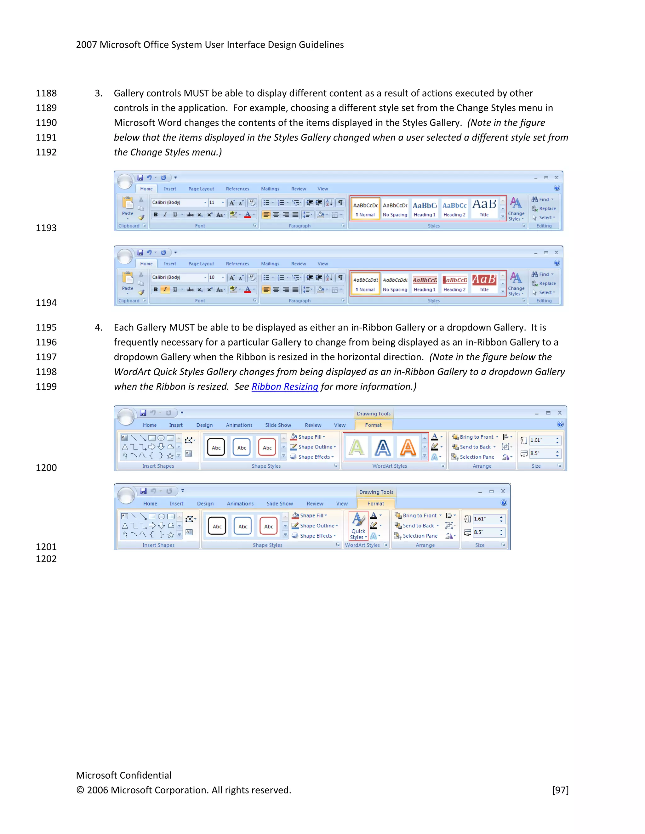 2007 Office UI Design Guidelines License | PDF
