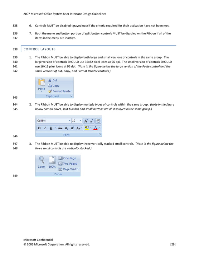 2007 Office UI Design Guidelines License | PDF