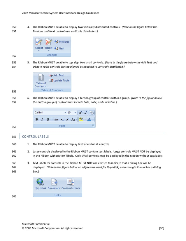 2007 Office UI Design Guidelines License | PDF