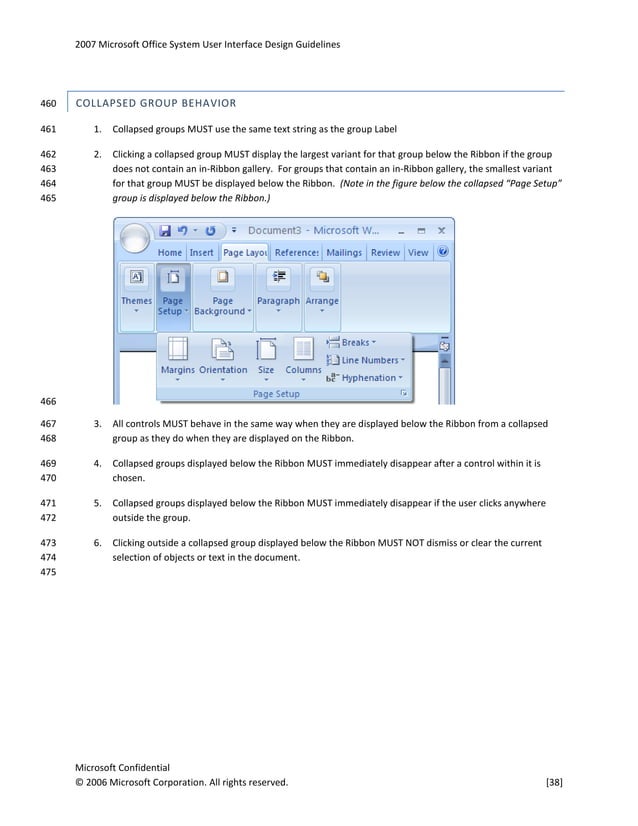 2007 Office UI Design Guidelines License | PDF