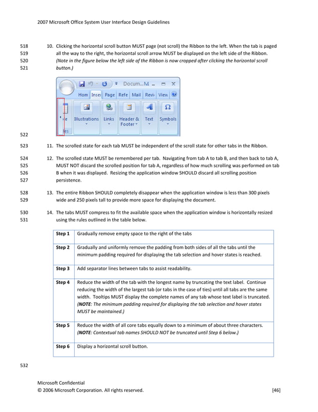 2007 Office UI Design Guidelines License | PDF