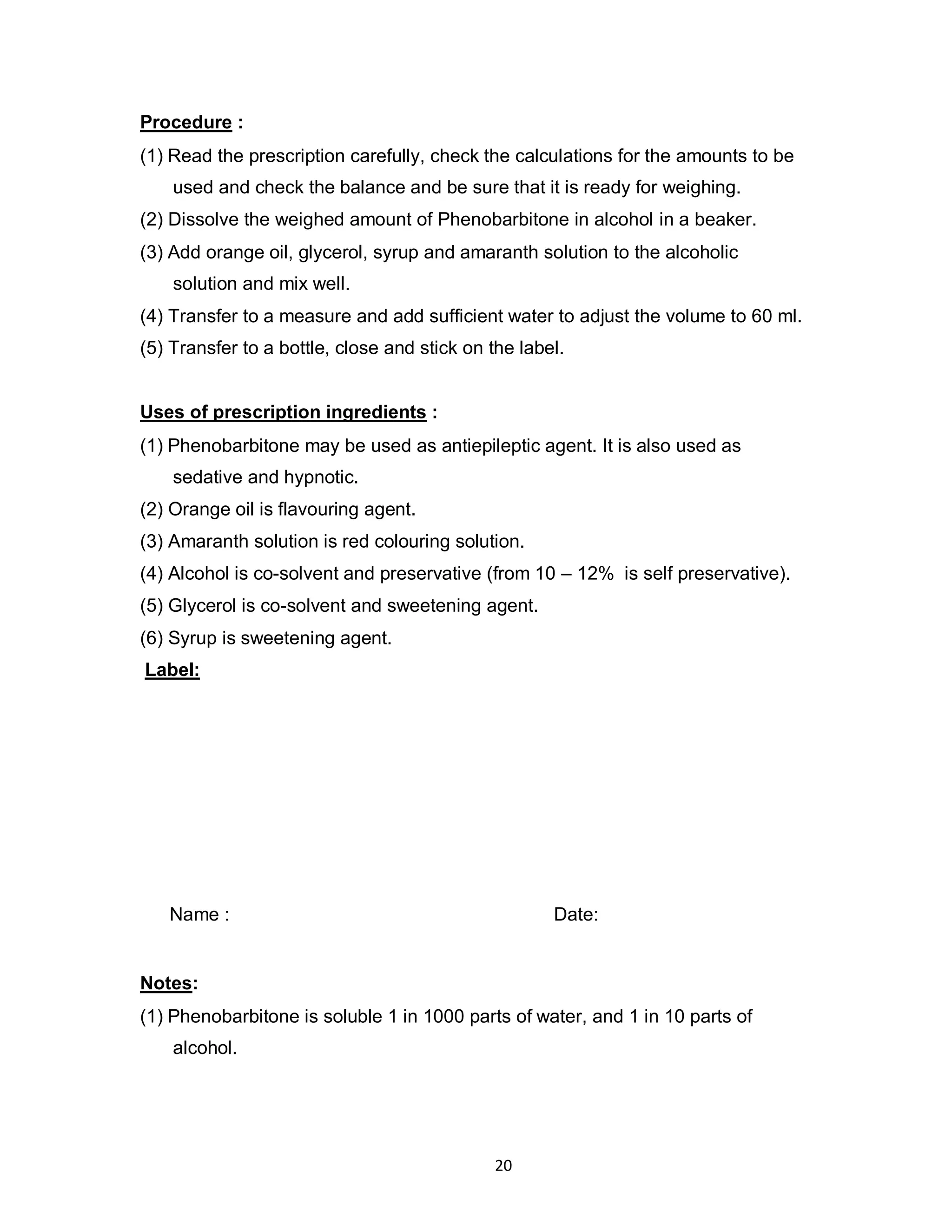 2007 practical pharmaceutics dosage form laboratory 1 | PDF