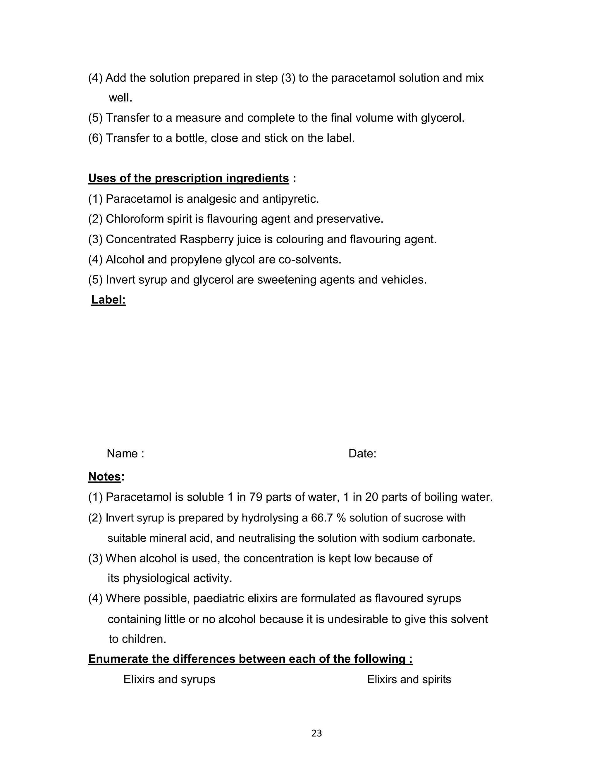 2007 practical pharmaceutics dosage form laboratory 1 | PDF
