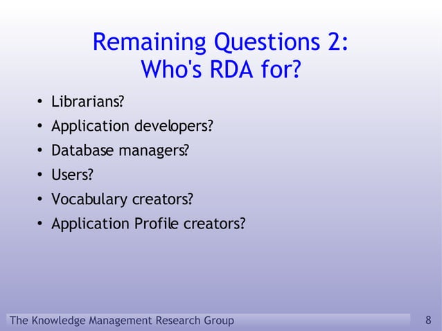 RDA-DCAM and Application Profiles | PPT
