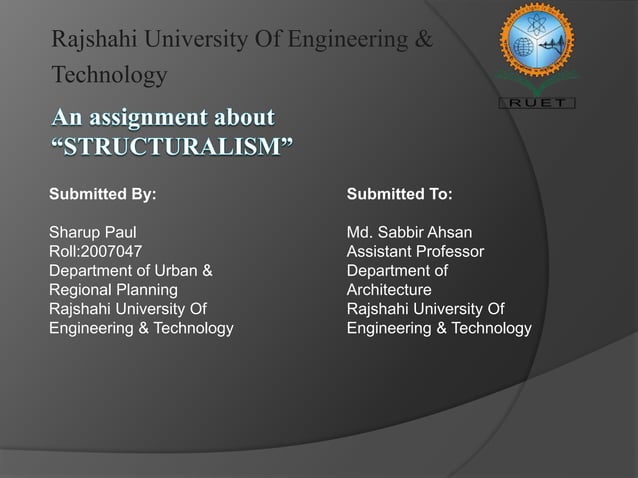 Structuralism- Art movement in Architecture.pptx | Geology | Science
