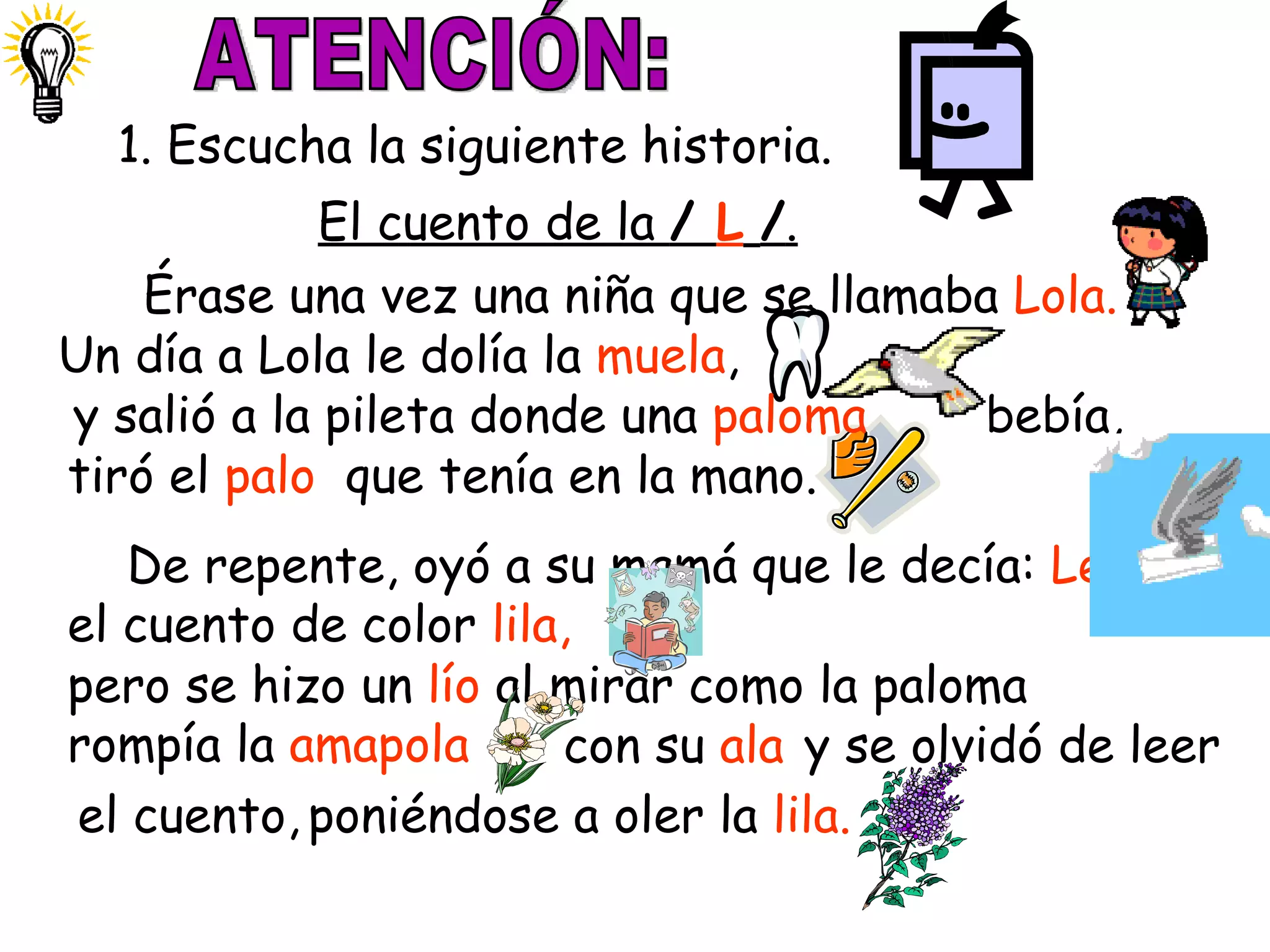 200705032328210.aprender a leer 1 letra l | PPT
