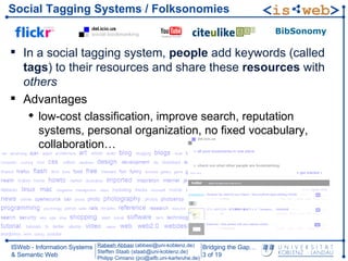 Organizing Resources on Tagging Systems using T-ORG | PPT