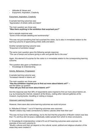 'Generic Learning Outcomes' as a strategic tool for evaluating learning ...