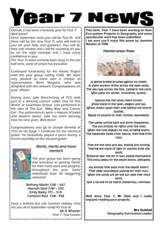 September 2007 School Newsletter | PDF
