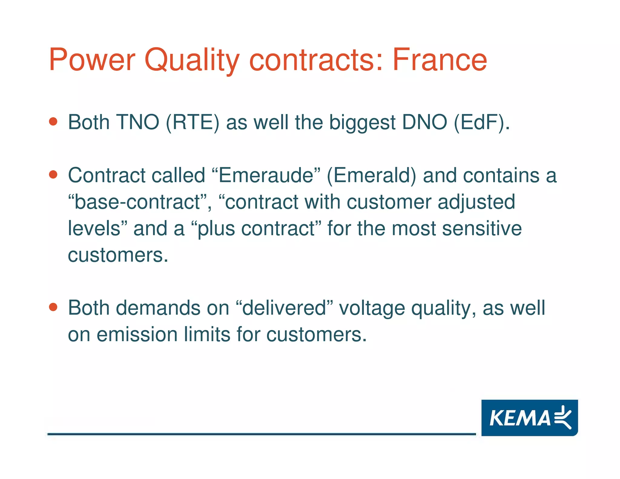 Premium Power Quality contracts and labeling | PDF