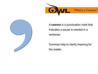 comma rules and comma splices presentatimn | PPT