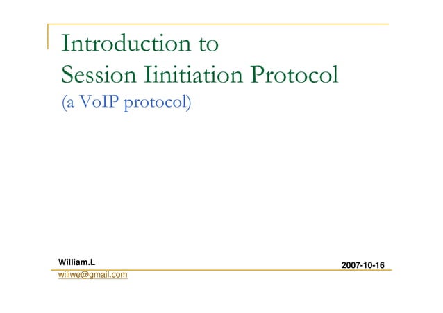 Introduction to SIP(Session Initiation Protocol) | PDF | Web Conferencing | Computer Software ...
