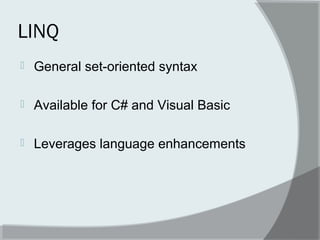 Visual Studio 2008 and .NET 3.5 Overview | PPT