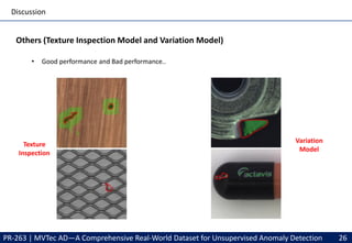 MVTec AD: A Comprehensive Real-World Dataset for Unsupervised Anomaly ...