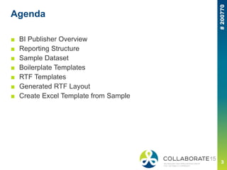 Building BI Publisher Reports using Templates | PDF