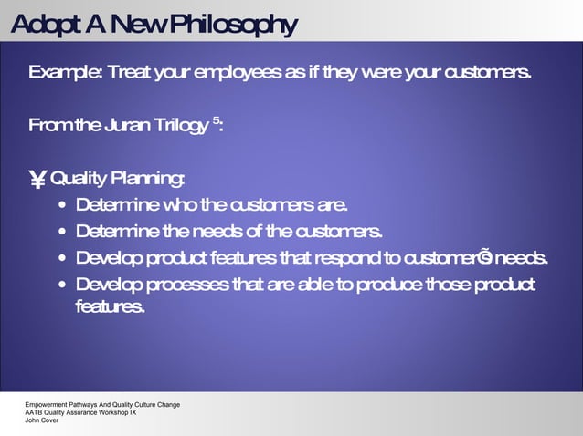 Empowerment Pathways and Quality Culture Change | PPT | Business | Business and Finance