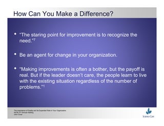 Importance of Quality | PDF