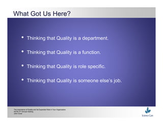 Importance of Quality | PDF