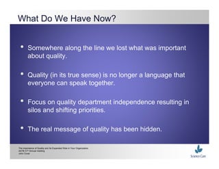 Importance of Quality | PDF