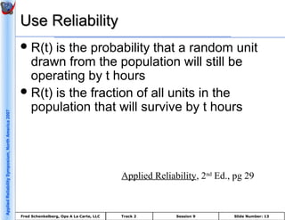 Trapped by MTBF | PPT