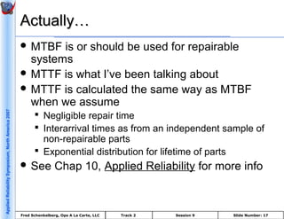 Trapped by MTBF | PPT