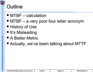 Trapped by MTBF | PPT