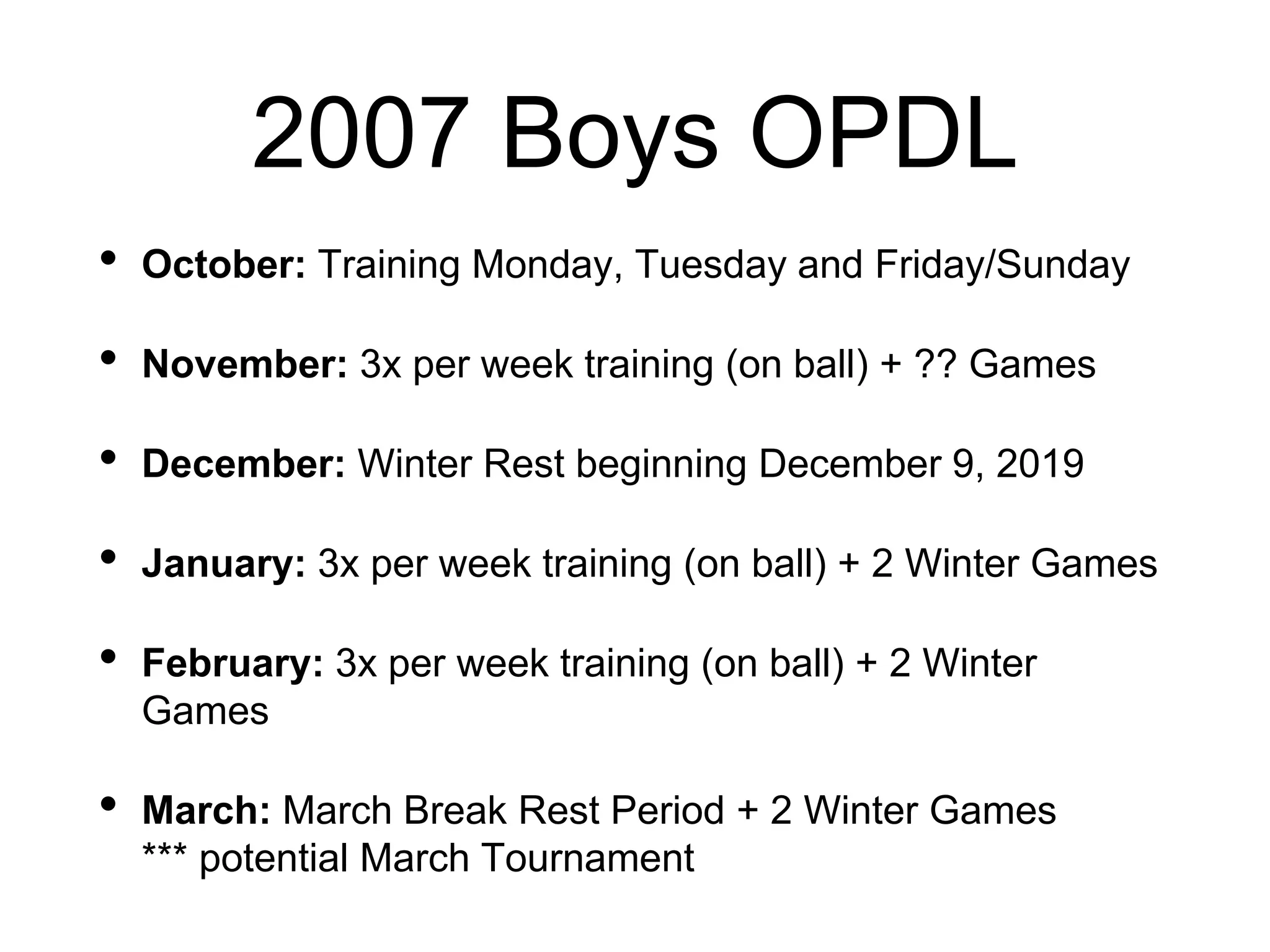 Tecumseh Soccer Club 2007 Boys OPDL Intro Presentation | PPT