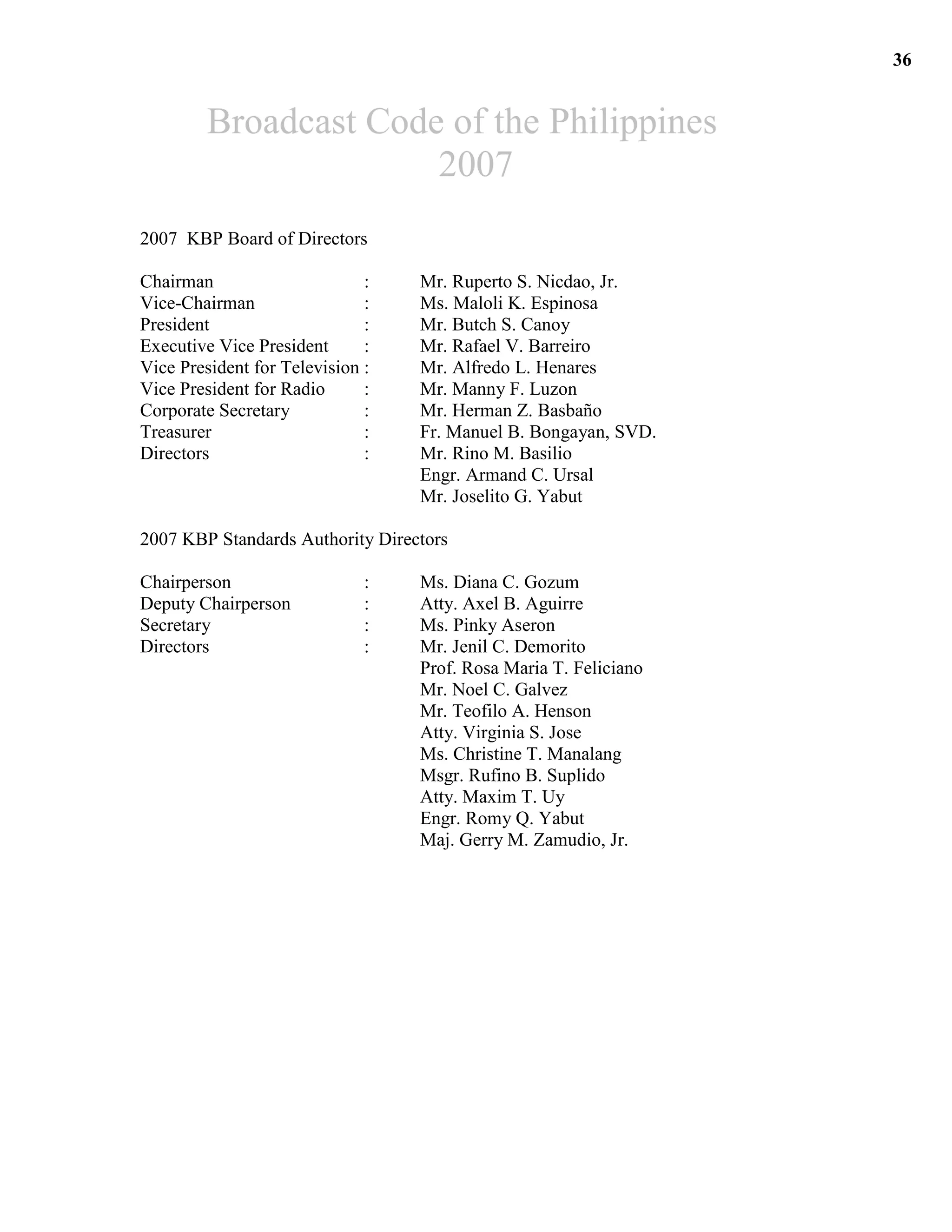 2007 Broadcast Code of the Philippines | PDF