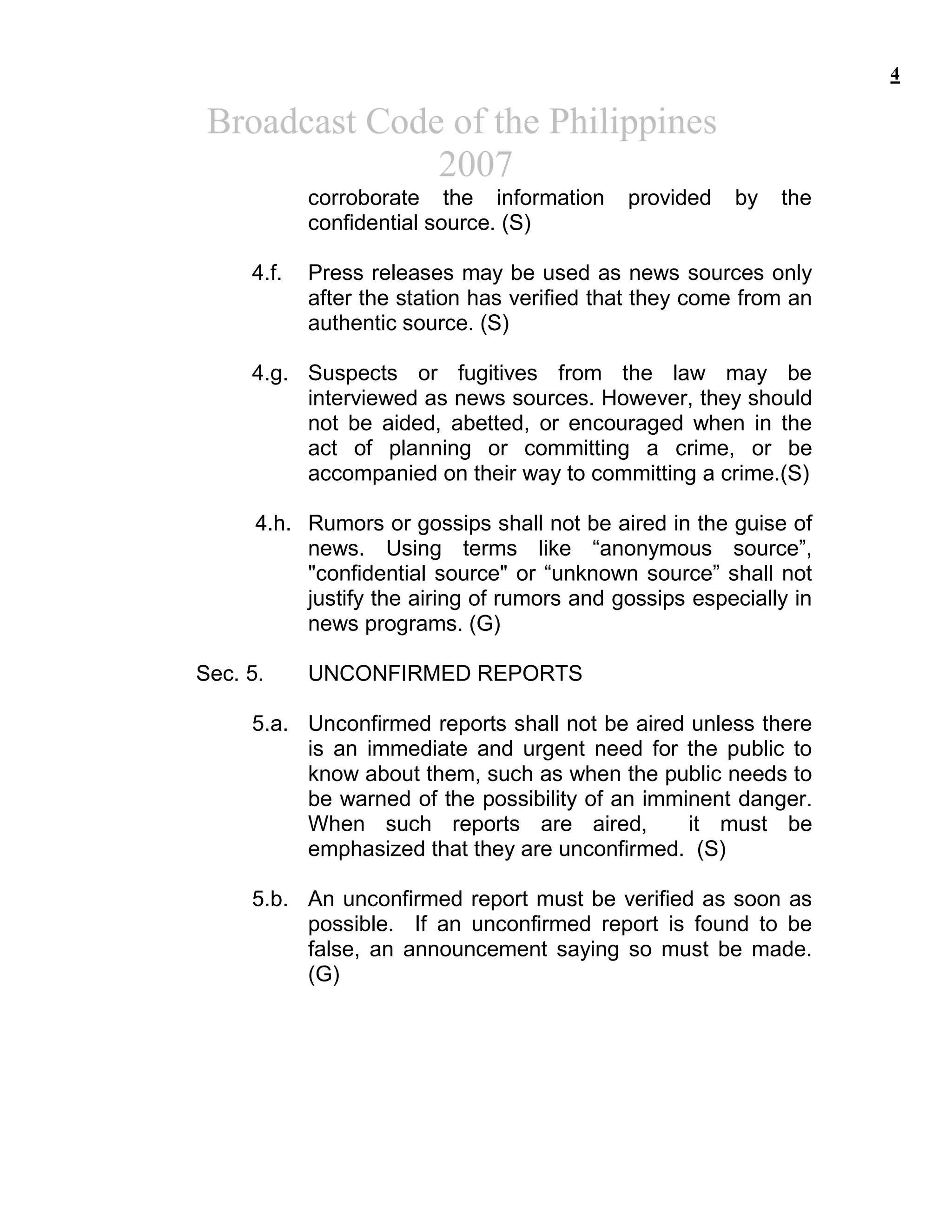 2007 Broadcast Code of the Philippines | PDF