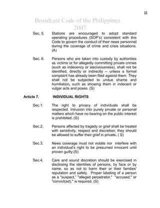 2007 Broadcast Code of the Philippines | PDF