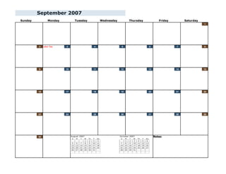 Infographic Powerpoint Charts 2007 Calendar