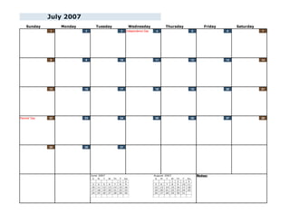 2007 Calendar