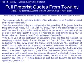 "The (New) History of Full Preterism" (Part Two) - Powerpoint ...