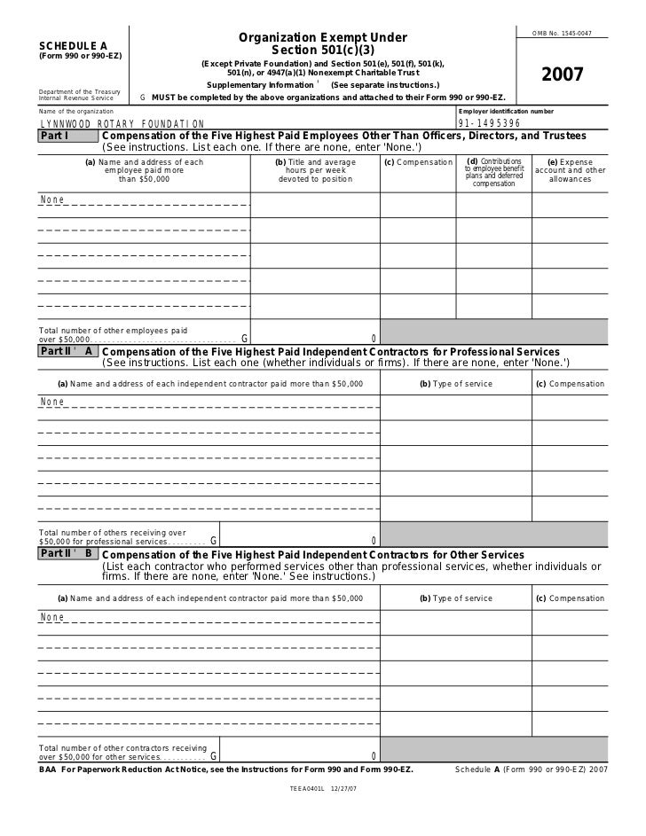 2007 form 990