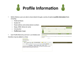 Mahara: An overview of the ePortfolio application | PDF