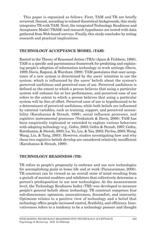 2007 integrating technology readiness into technology acceptance the ...