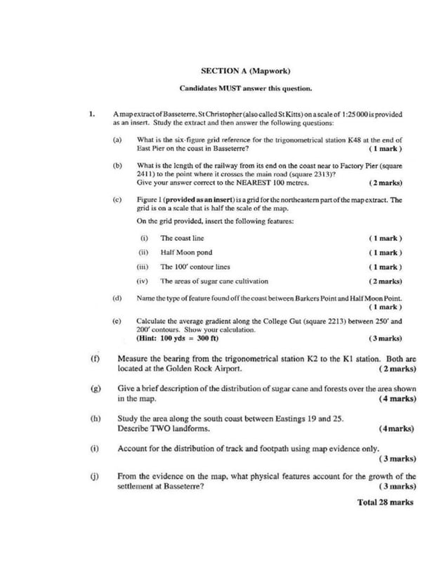 CSEC GEOGRAPHY PAST PAPER- PAPER 2- 2007 | PDF