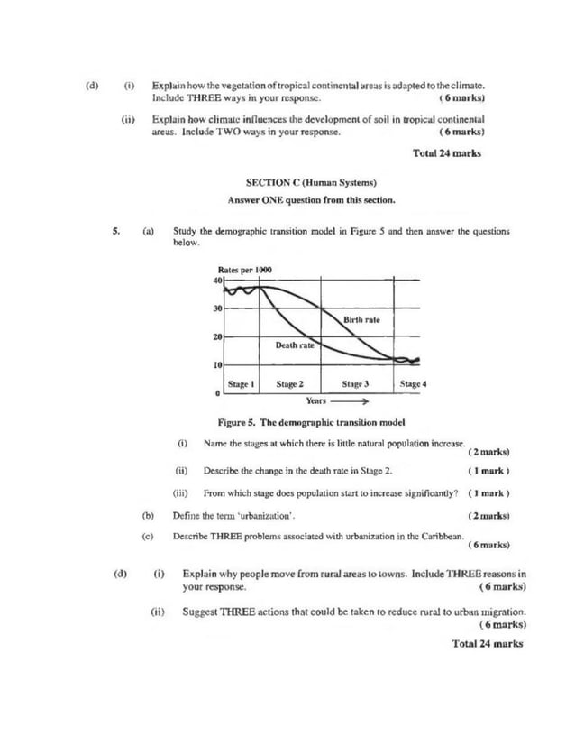 CSEC GEOGRAPHY PAST PAPER- PAPER 2- 2007 | PDF