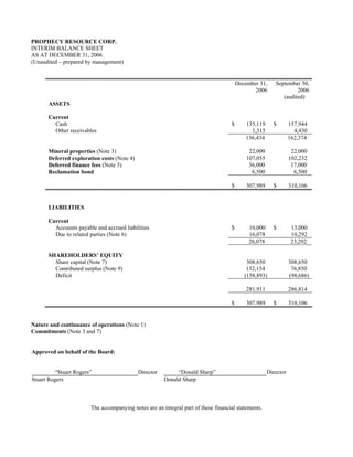 2007 Q1 interim financial statements | PDF
