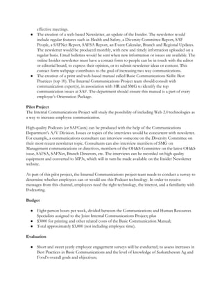 2007 SAF Internal Communications Strategy | PDF