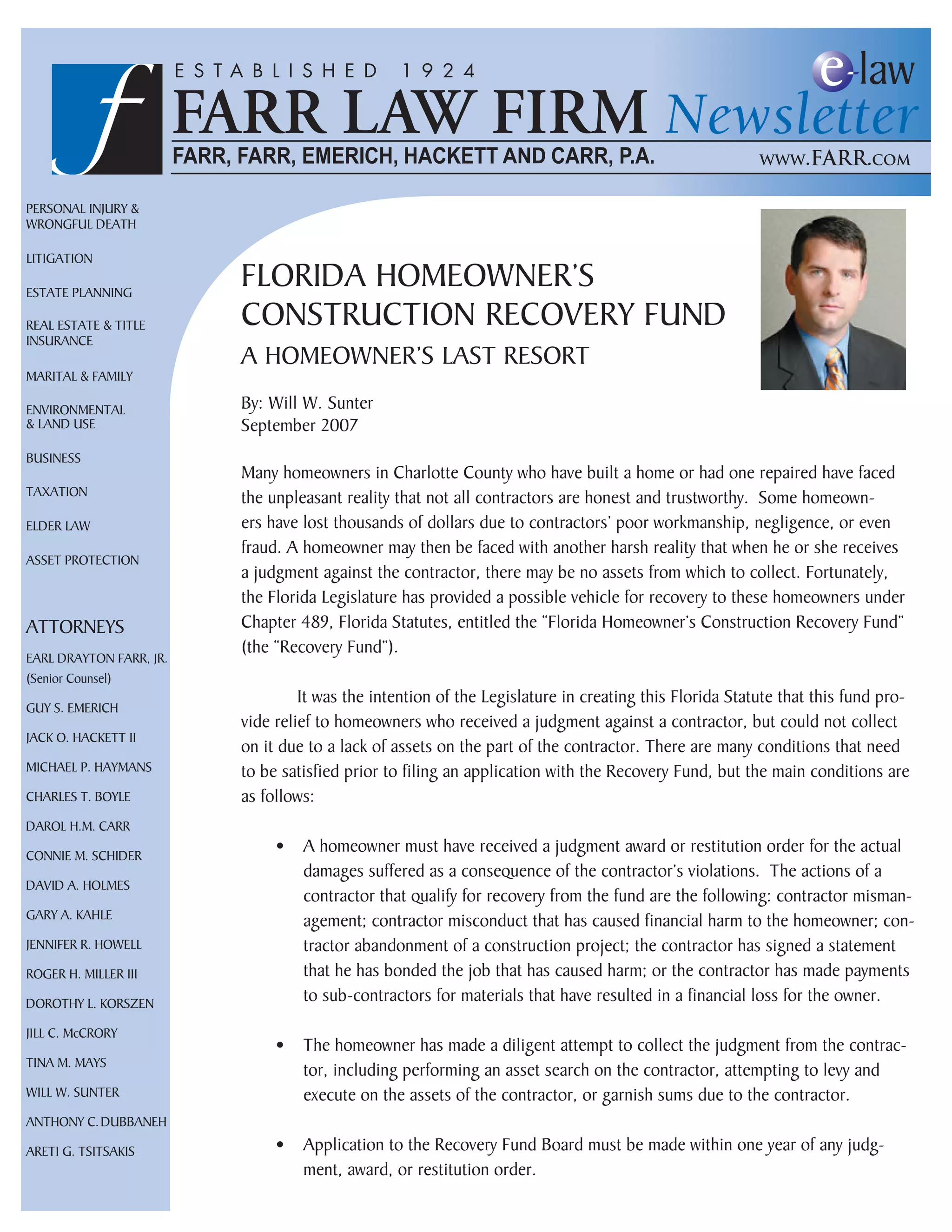 Florida Homeowner\'s Construction Recovery Fund - A Homeowner\'s Last ...