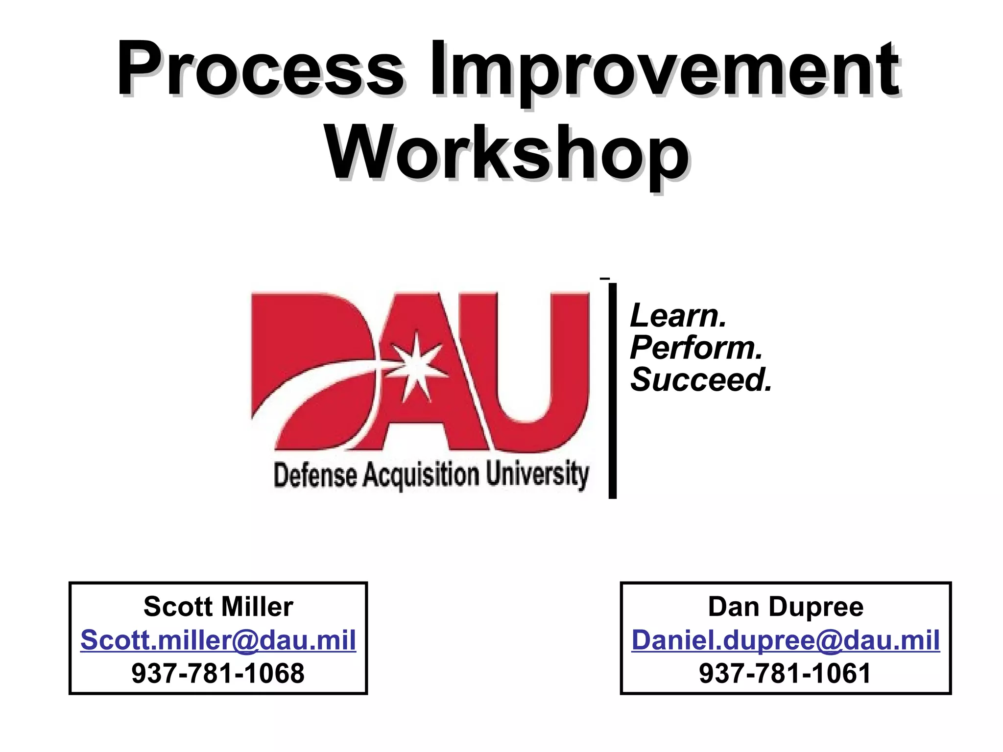 Process Improvement Workshop | PPT