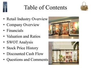 Retail Comparison Proj. | PPT