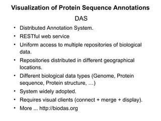 Visualizing protein sequence annotations | PPT | Databases | Computer Software and Applications
