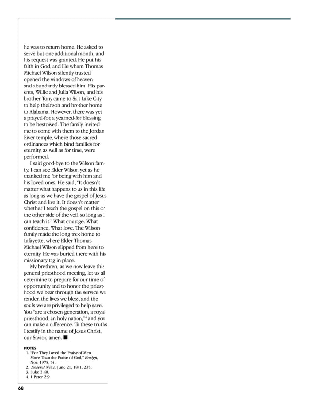 Examples of Righteousness by Thomas S. Monson | PDF