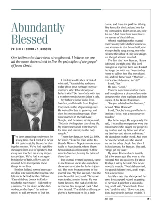 Abundantly Blessed by Thomas S. Monson | PDF